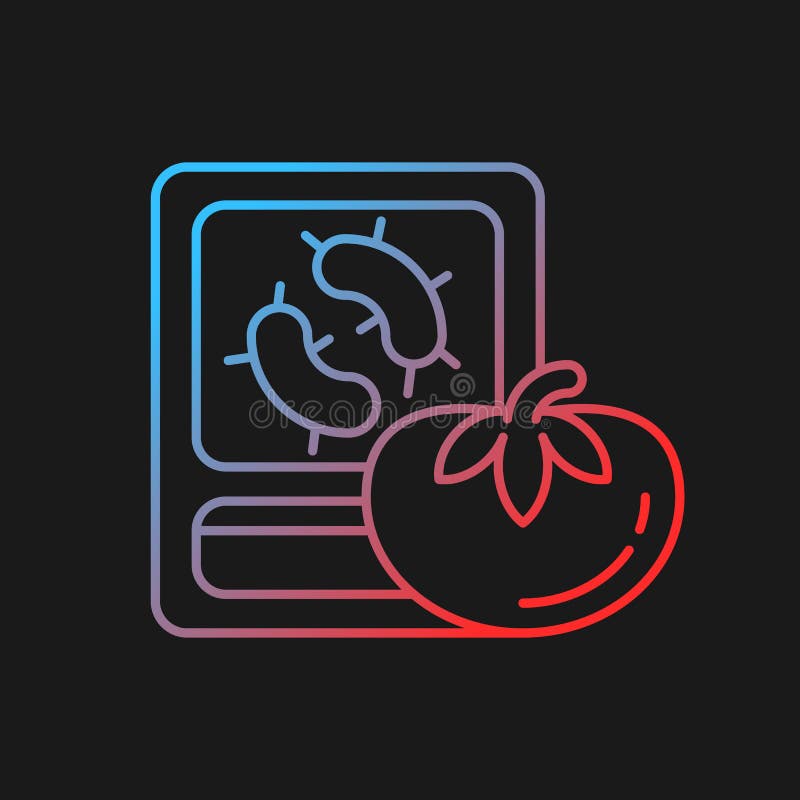 PCR Food Testing Gradient Vector Icon for Dark Theme Stock Vector ...