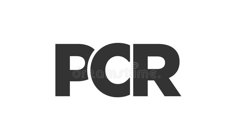 PCR Logo Design Template with Strong and Modern Bold Text. Initial ...