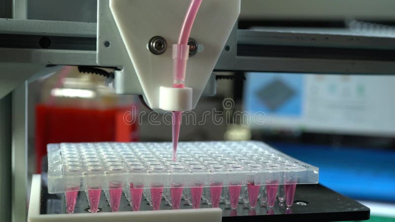 PCR Robot in Genetic Laboratory Stock Video - Video of biochemistry ...