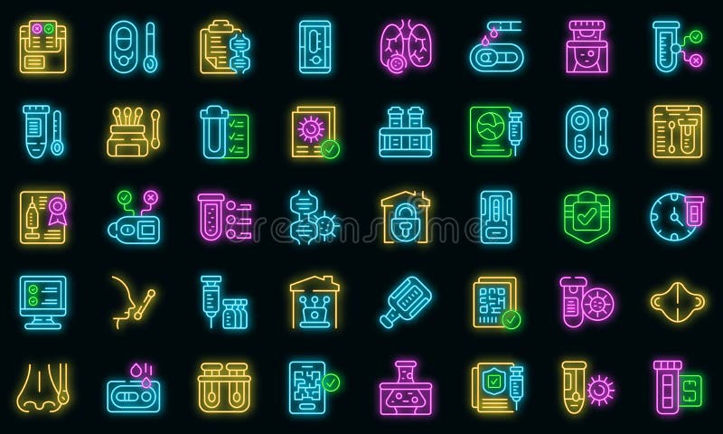 Covid Positive Negative Test Icons Stock Illustrations – 46 Covid ...