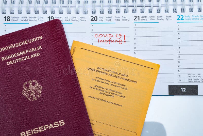 PCR Test with Passport and Vaccination Certificate Editorial Stock ...