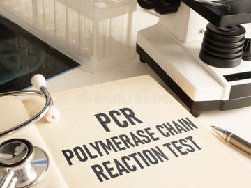 PCR Test or Polymerase Chain Reaction Test is Shown Using the Text ...