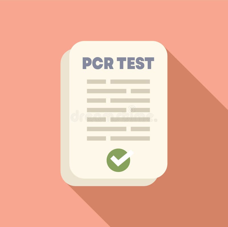 Pcr Test Showing Negative Result with Green Check Mark Icon Stock ...