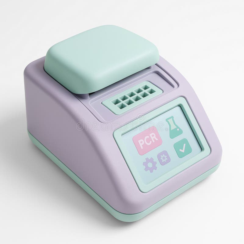 PCR Testing Machine with Touchscreen Interface Stock Illustration ...