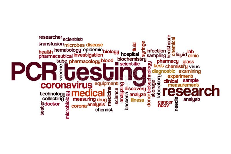 PCR Testing Word Cloud Concept Stock Illustration - Illustration of ...