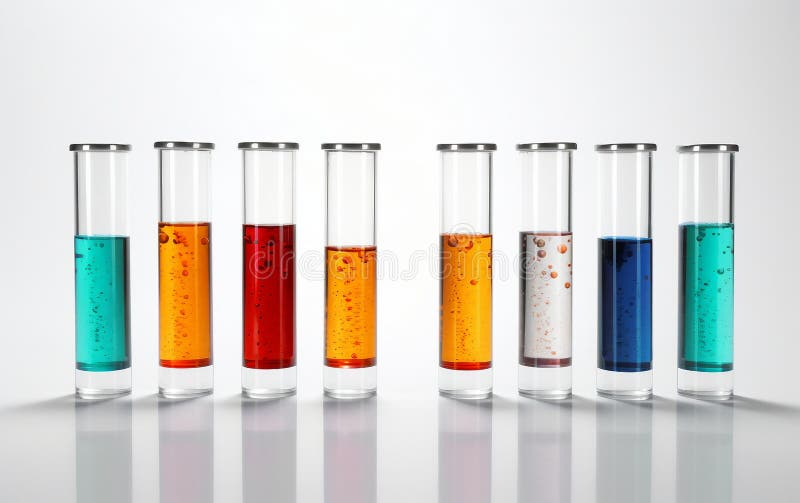 Lab PCR Tubes on White Background Stock Illustration - Illustration of ...