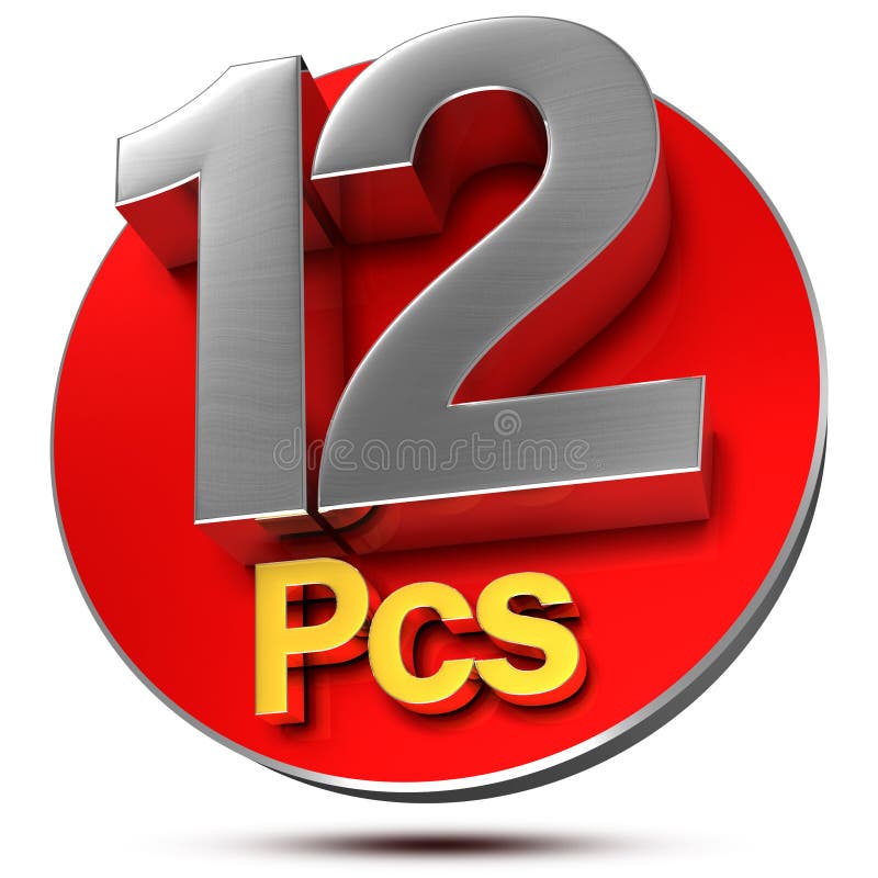 12 Pcs 3d. stock illustration. Illustration of item - 154409315