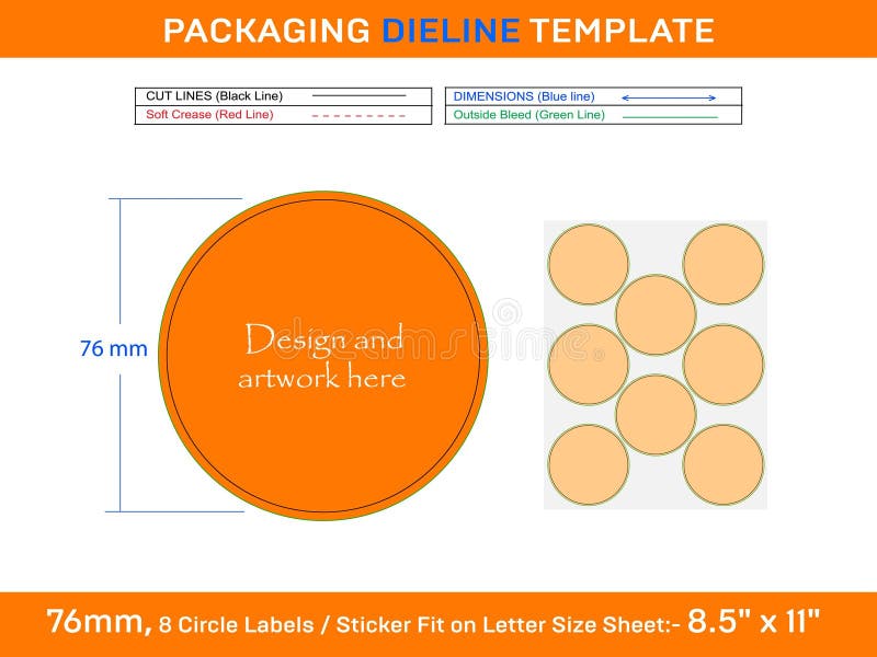 Sticker Dieline Stock Illustrations – 150 Sticker Dieline Stock ...