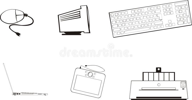 PCs and Peripherals stock illustration. Illustration of internet - 70543619