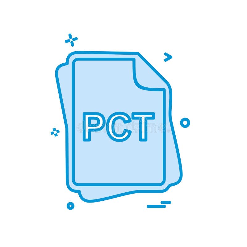 PCT File Type Icon Design Vector Stock Vector - Illustration of ...