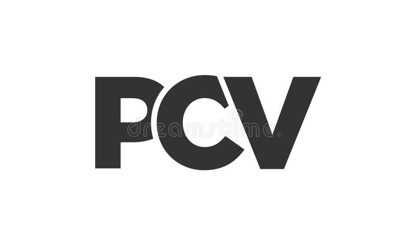 PCV Logo Design Template with Strong and Modern Bold Text. Initial ...