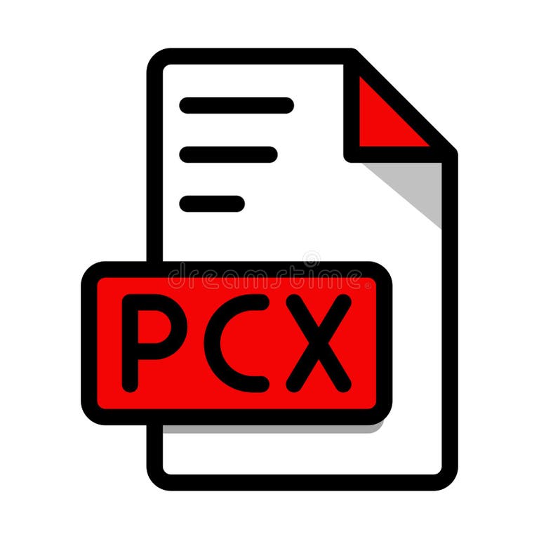 Pcx File Format Icon. Type File Editable Bold Outline with Color Fill ...