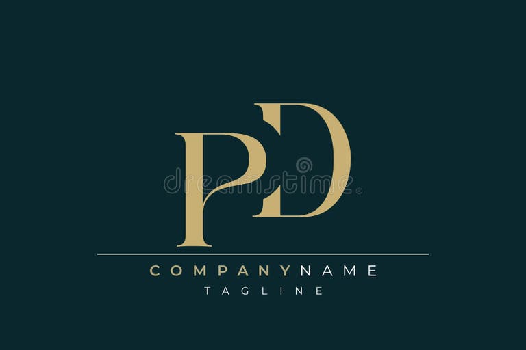 PD Abstract logo design stock vector. Illustration of shape - 361639146