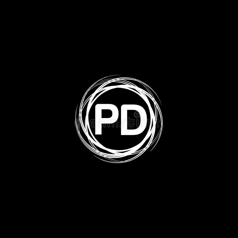 Pd Circle Unique Abstract Geometric Logo Design Stock Vector ...