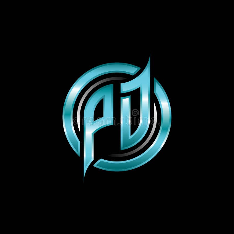 PD Initial Monogram Logo Circle Rounded Stock Vector - Illustration of ...