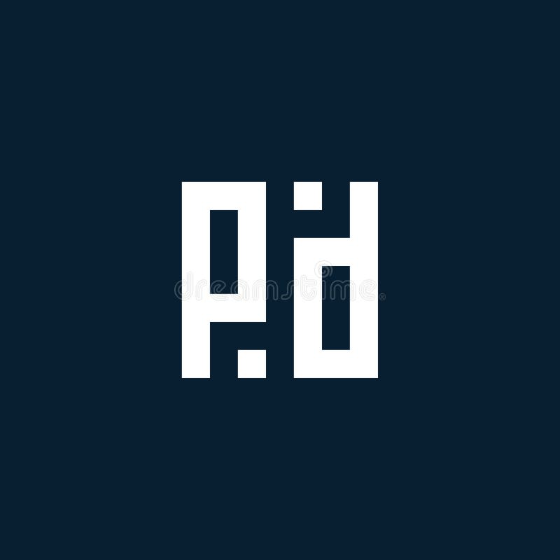 PD Initial Monogram Logo with Geometric Style Stock Vector ...