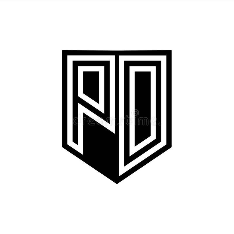 PD Logo Monogram Shield Geometric White Line Inside Black Shield Color ... PD Logo Monogram Shield Geometric White Line Inside Black Shield Color ...
