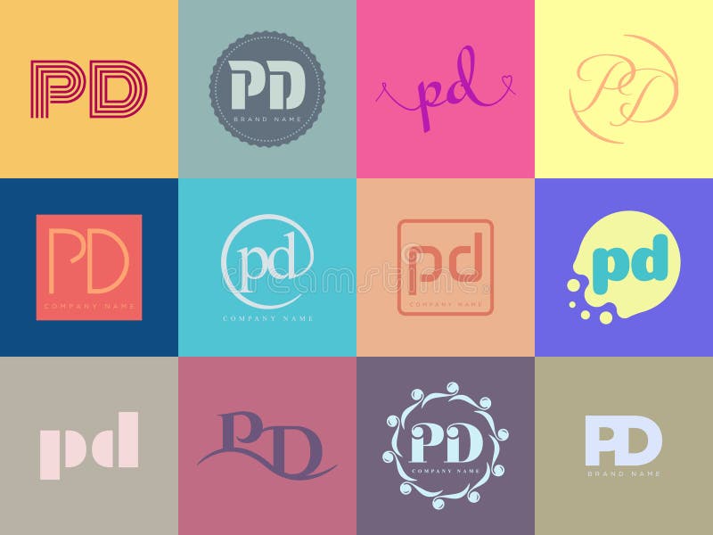 PD Logo Company Template. Letter P and D Logotype Stock Vector ...