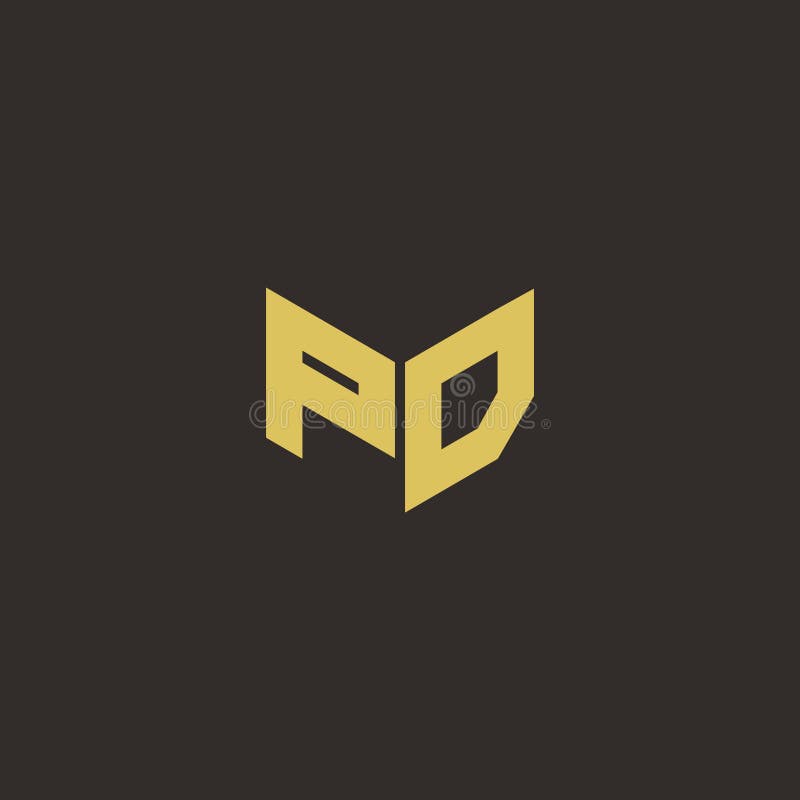 PD Logo Letter Initial Logo Designs Template with Gold and Black ...