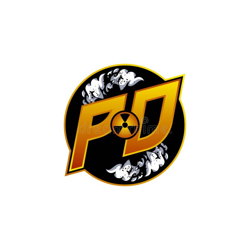 PD Logo Monogram ESport Gaming with Gas Shape Design Stock Vector ...