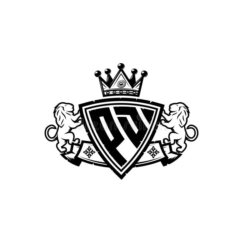 PD Logo Monogram Shield Crown Luxury Design Stock Vector - Illustration ...