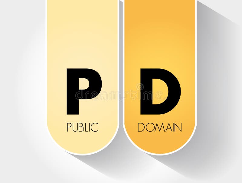 PD - Public Domain Acronym, Concept Background Stock Illustration ...