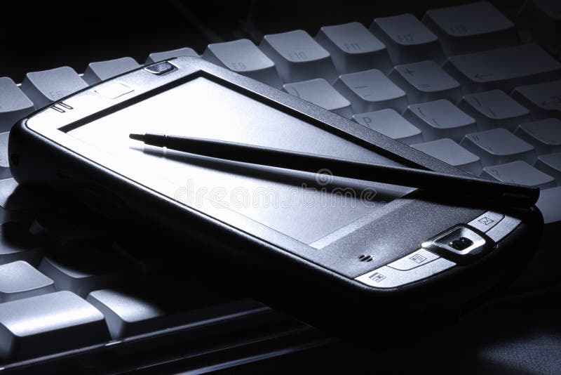 PDA on Day Planner stock image. Image of list, busy, today - 44353