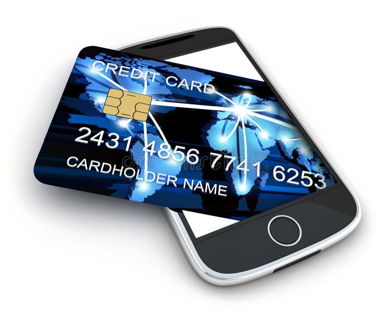 Credit card and NFC stock illustration. Illustration of transfer - 84596682