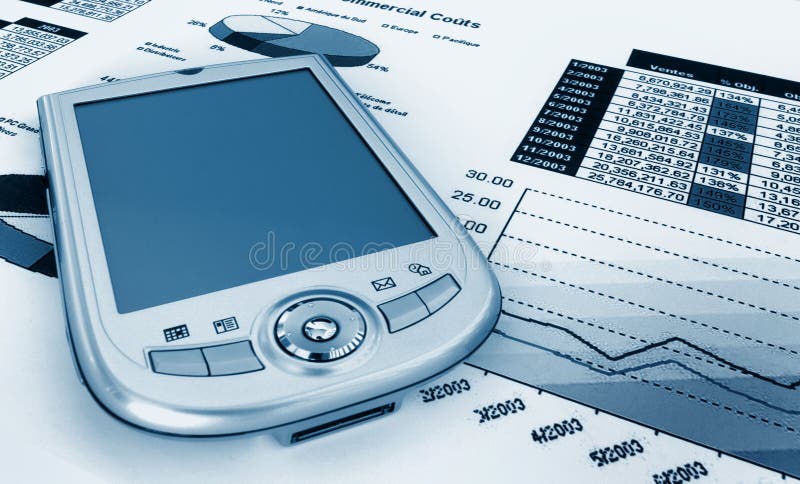Pda charting stock photo. Image of market, business, assistant - 428952