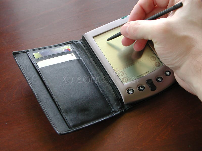 PDA and Hand stock photo. Image of card, case, computer - 91226