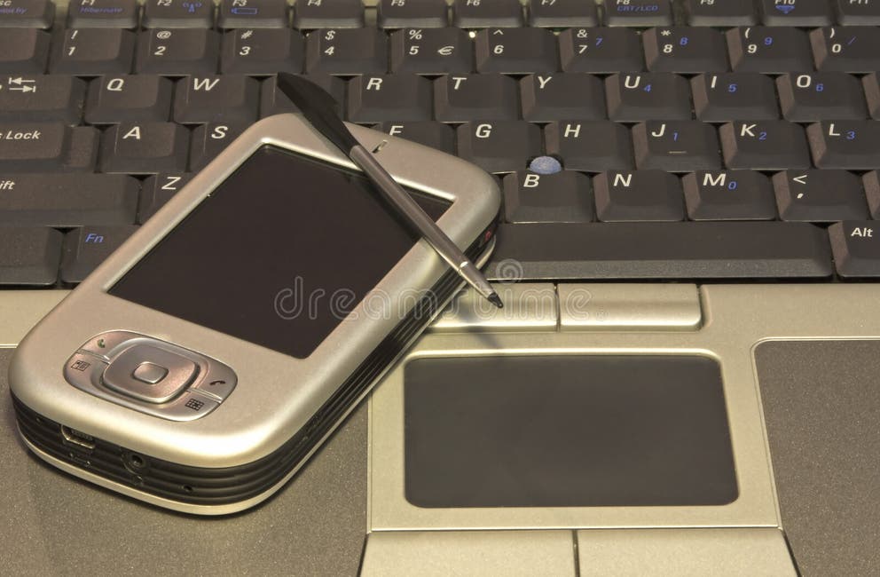 PDA and Laptop #02 stock image. Image of keypad, silver - 2581927