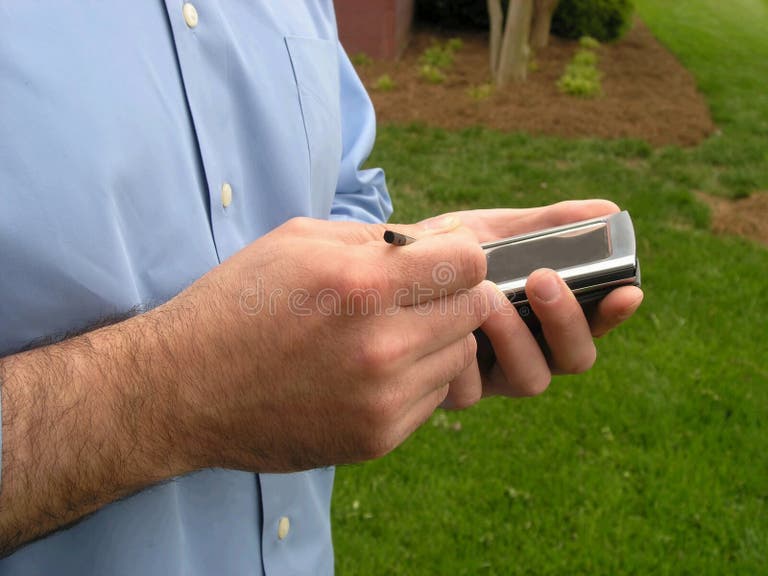 PDA Man stock image. Image of palmtop, phone, annual, electronic - 1809953