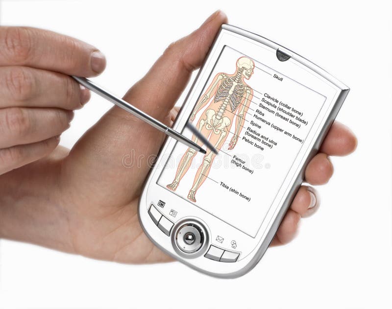 PDA, medicine software stock photo. Image of biology, electronics - 8233776