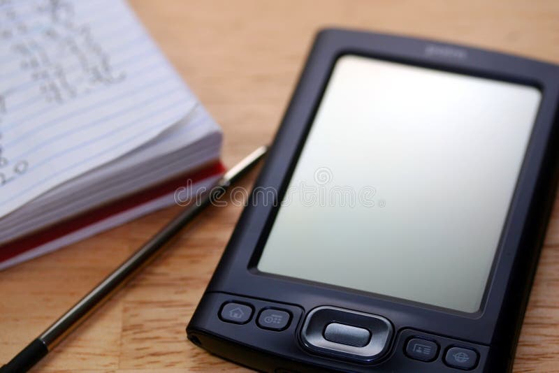 PDA with pad stock image. Image of notepad, tools, paper - 2047325