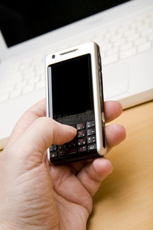 PDA phone and laptop stock photo. Image of internet, technologie - 5064002
