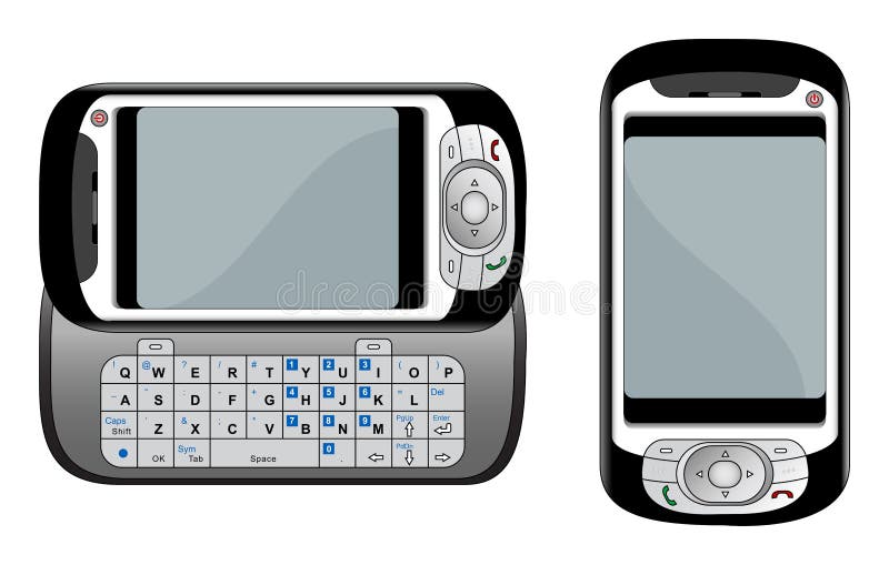 PDA Phone Vector Illustration Stock Vector - Illustration of battery ...