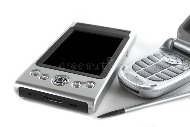 PDA y teléfono móvil imagen de archivo. Imagen de infrarrojo - 391535