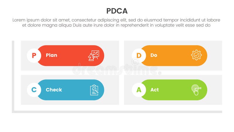 Pdca Management Business Continual Improvement Infographic 4 Point ...
