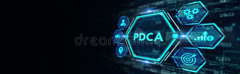 PDCA Plan Do Act Check Business Technology Concept. Technology ...