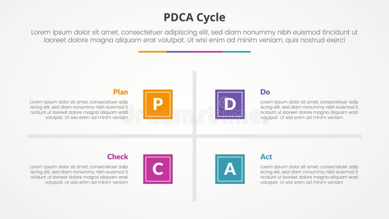 Pdca Plan Do Check Act Framework Infographic Concept Slide Presentation ...