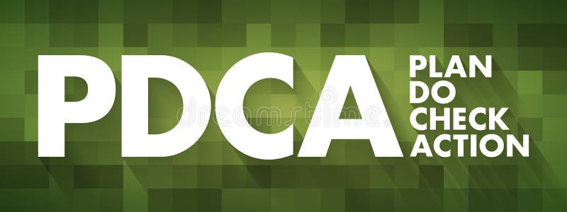 PDCA - Plan Do Check Action Acronym Stock Illustration - Illustration ...