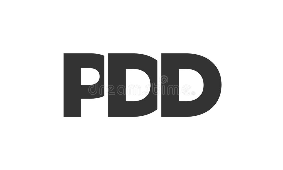 PDD Logo Design Template with Strong and Modern Bold Text. Initial ...