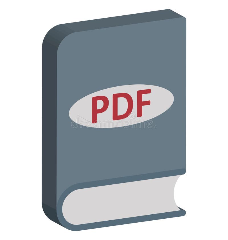 Pdf Book Isolated Vector Icon Editable Stock Vector - Illustration of ...
