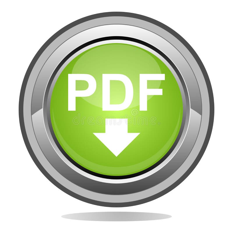 PDF button stock illustration. Illustration of download - 25610555