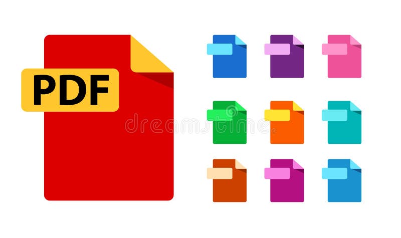 Big Collection of Vector Icons. File Format Extensions Icons Stock ...