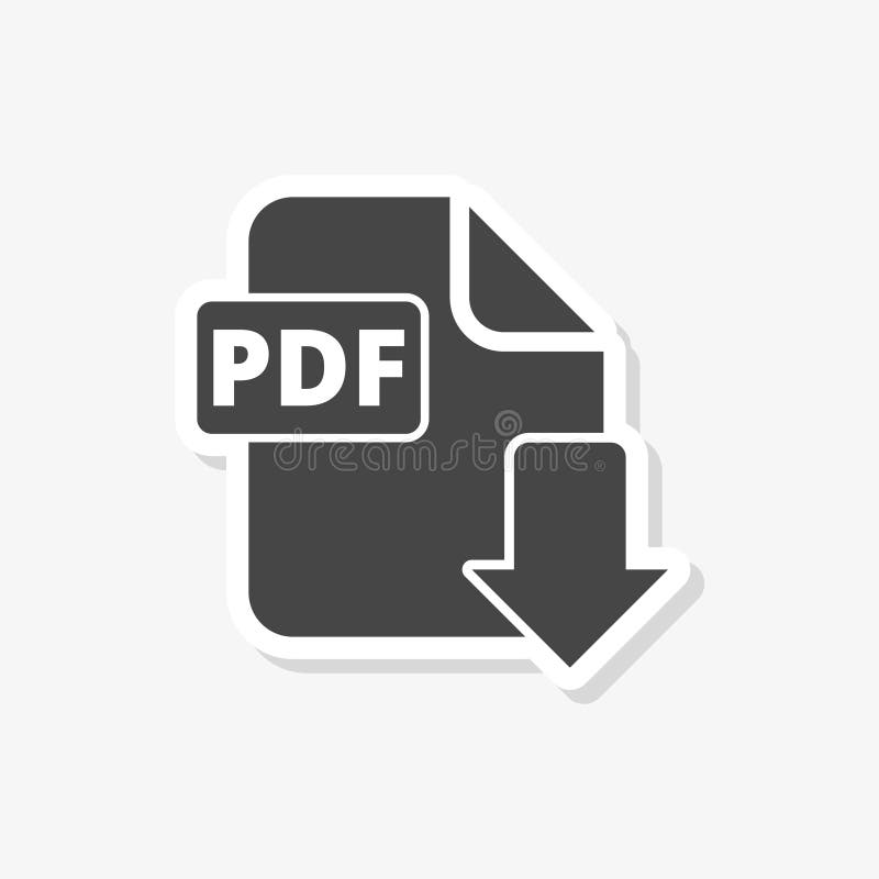 PDF File Document Icon. Download Pdf Button Stock Vector - Illustration ...
