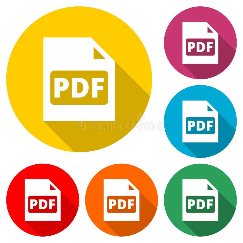PDF File Document Icon. Download Pdf Button Stock Vector - Illustration ...