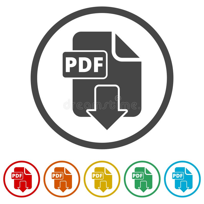 PDF Digital Document File Format Flat Vector Icon, Vector Pdf Download ...