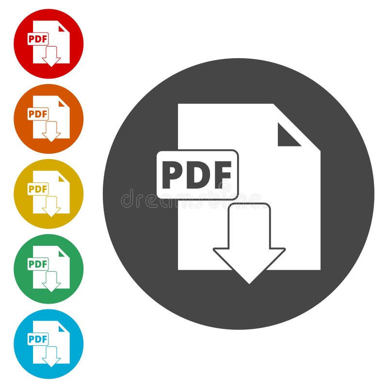 PDF Digital Document File Format Flat Vector Icon, Vector Pdf Download ...