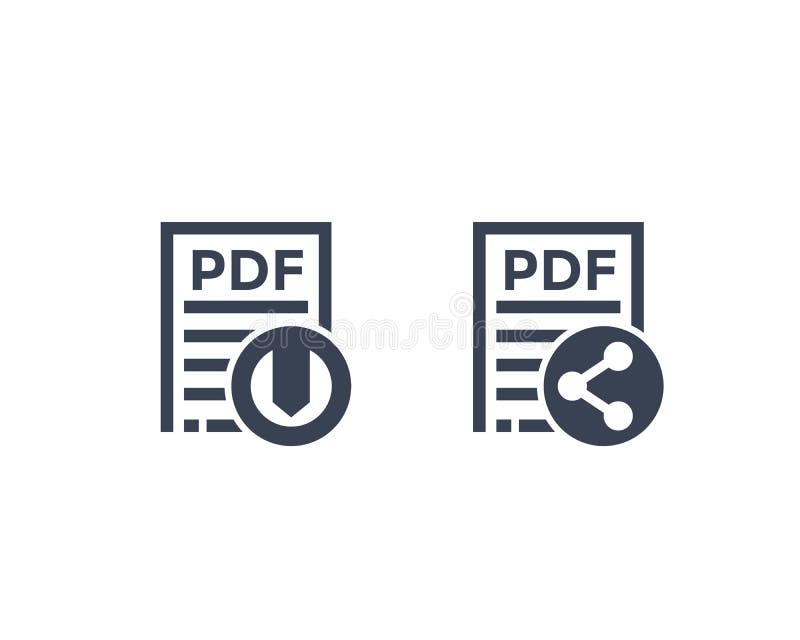 PDF Document Download Vector Icon Stock Vector - Illustration of symbol ...